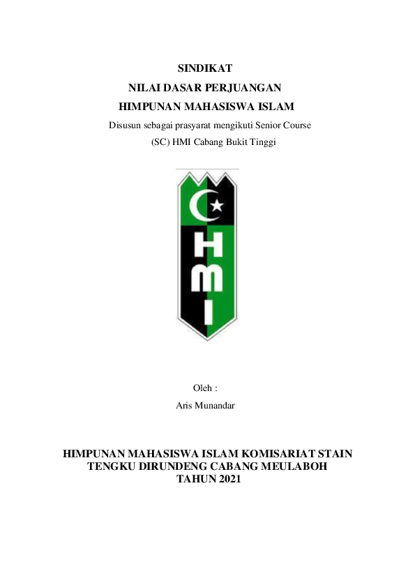 (PDF) SINDIKAT NDP HMI ARIS MUNANDAR CABANGMEULABOH dikonversi (1)