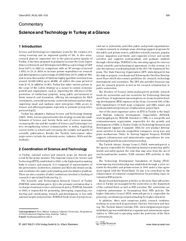 (PDF) Science and Technology in Turkey at a Glance
