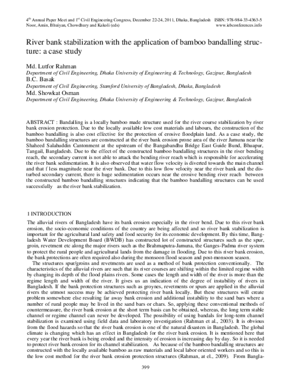 (PDF) River bank stabilization with the application of bamboo ...