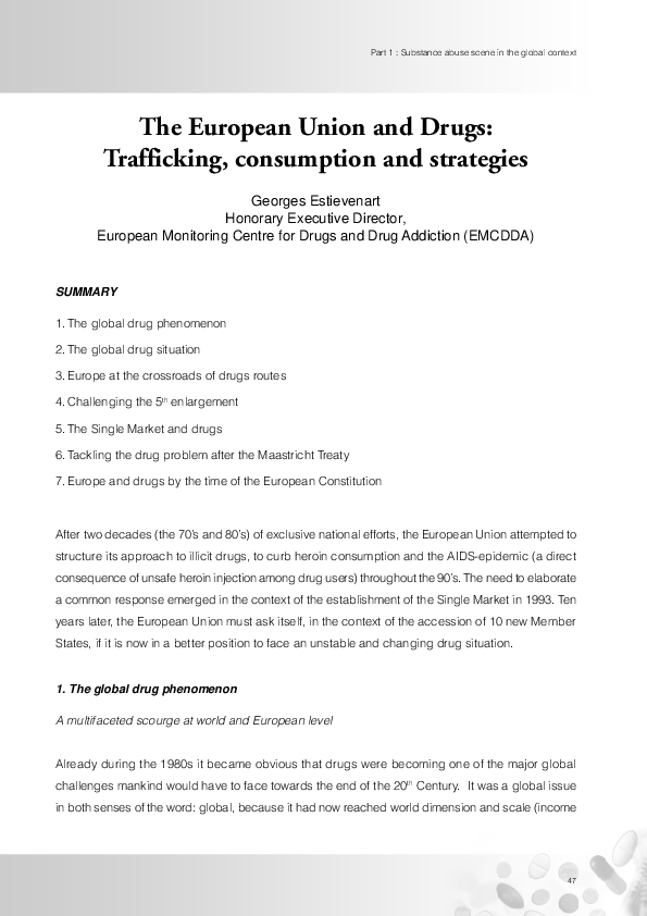 (PDF) The European Union and Drugs : Trafficking , consumption and ...
