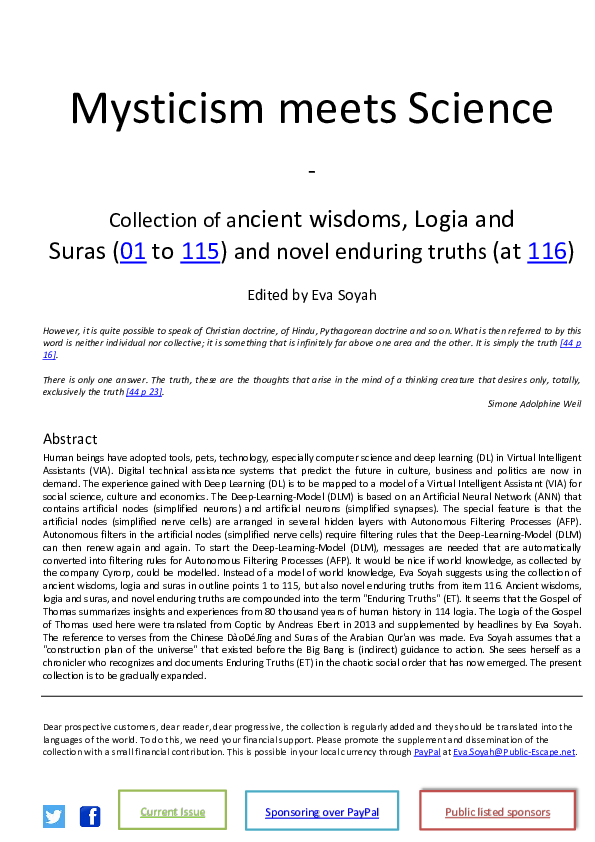 (PDF) Mysticism meets Science - Collection of ancient wisdoms, Logia ...