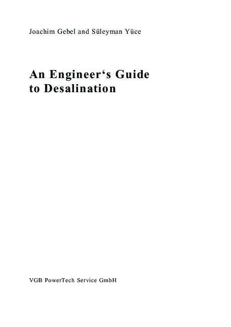 (PDF) An engineer's guide to desalination