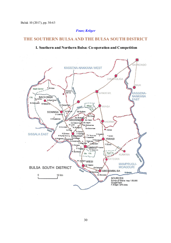 (PDF) The Southern Bulsa and the Bulsa South District (North Ghana)