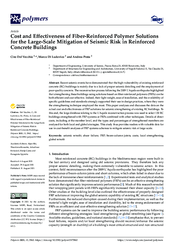 (PDF) Cost and Effectiveness of Fiber-Reinforced Polymer Solutions for ...