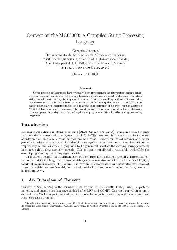 Pdf Convert On The Mc68000 A Compiled String Processing Language