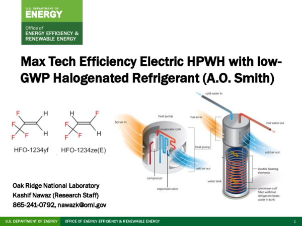 (PDF) Max Tech Efficiency Electric HPWH with low-GWP Halogenated ...
