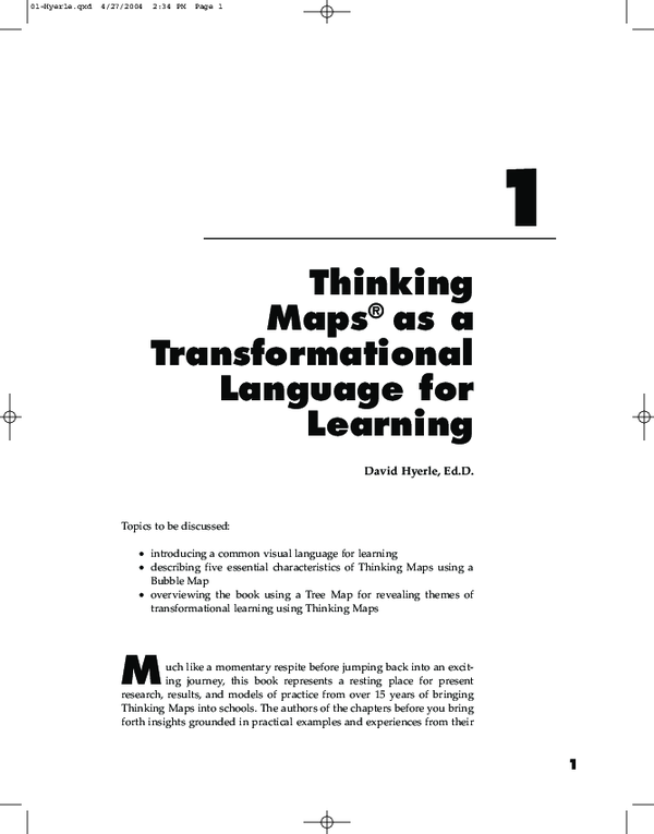 (PDF) Thinking Maps ® as a Transformational Language for Learning