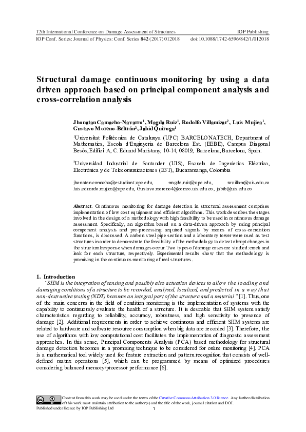 (PDF) Structural damage continuous monitoring by using a data driven ...
