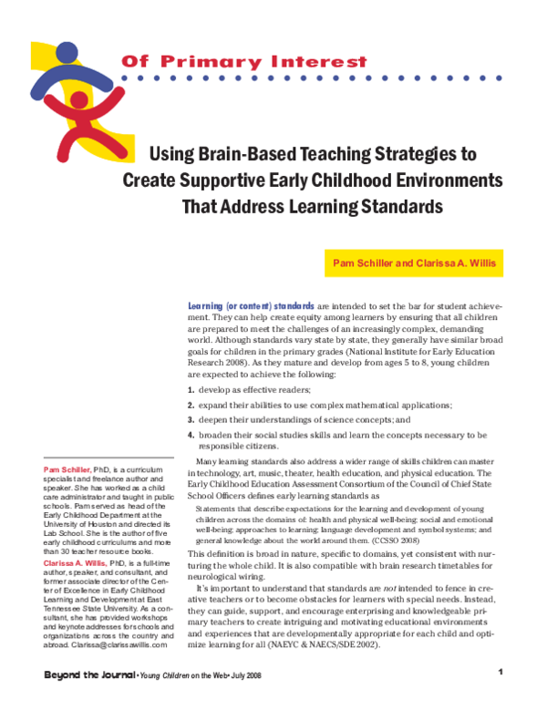 (PDF) Using Brain-Based Teaching Strategies to Create Supportive Early ...