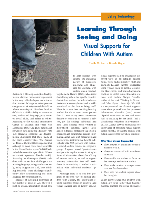(PDF) Learning through Seeing and Doing