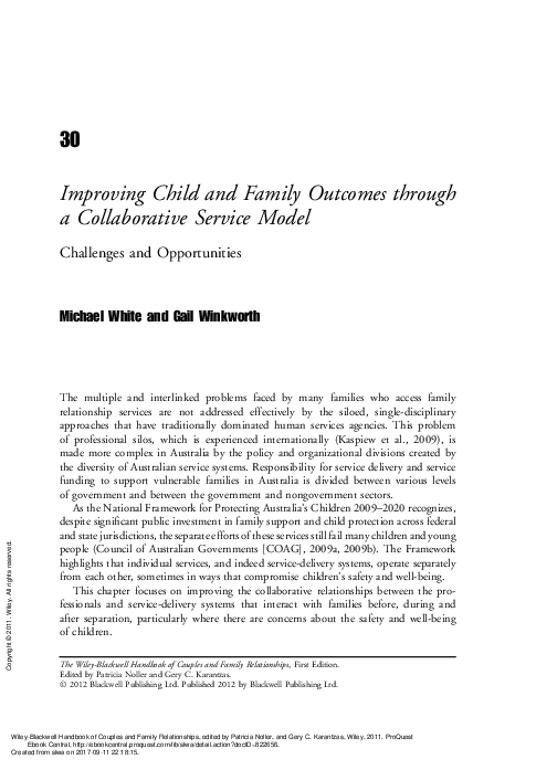 (PDF) Improving Child and Family Outcomes through a Collaborative ...