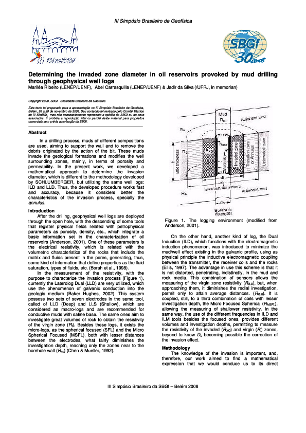 (PDF) Determining the invaded zone diameter in oil reservoirs provoked ...