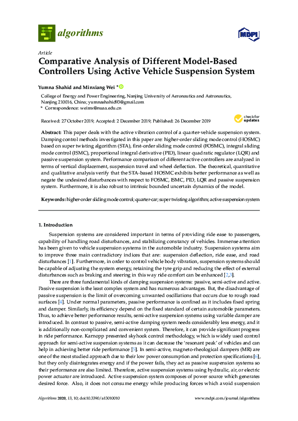 Pdf Comparative Analysis Of Different Model Based Controllers Using