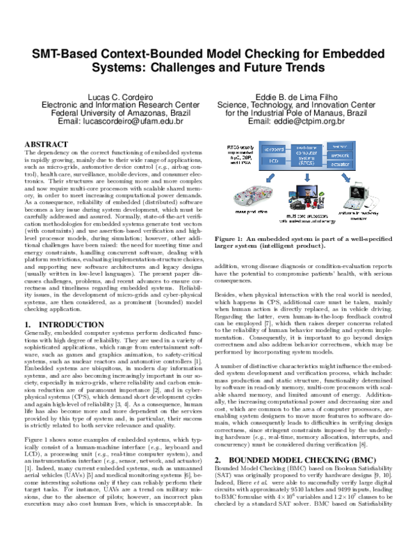 (PDF) SMT-Based Context-Bounded Model Checking for Embedded Systems