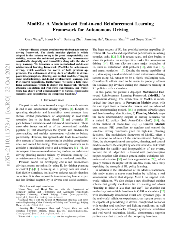 (PDF) ModEL: A Modularized End-to-end Reinforcement Learning Framework ...