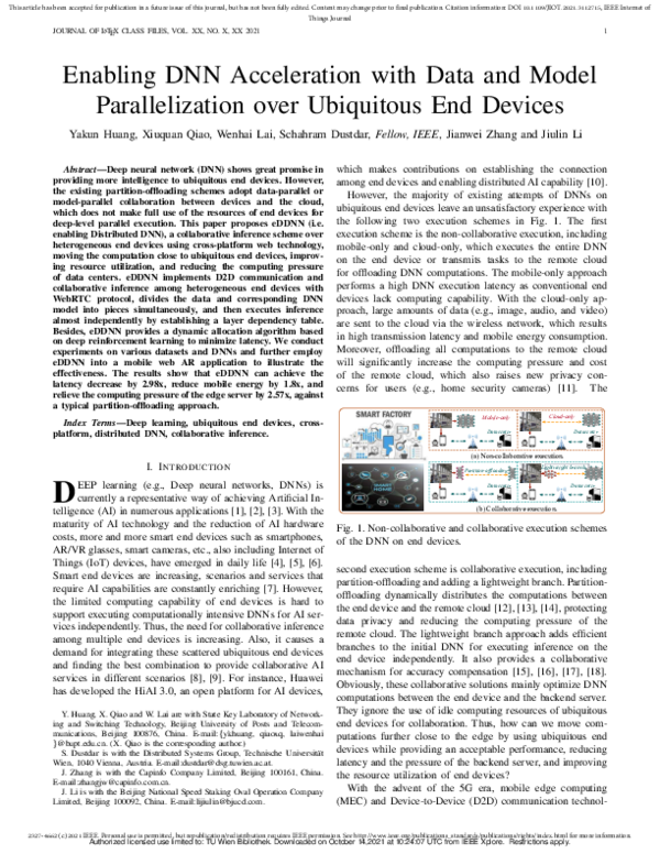(PDF) Enabling DNN Acceleration with Data and Model Parallelization ...