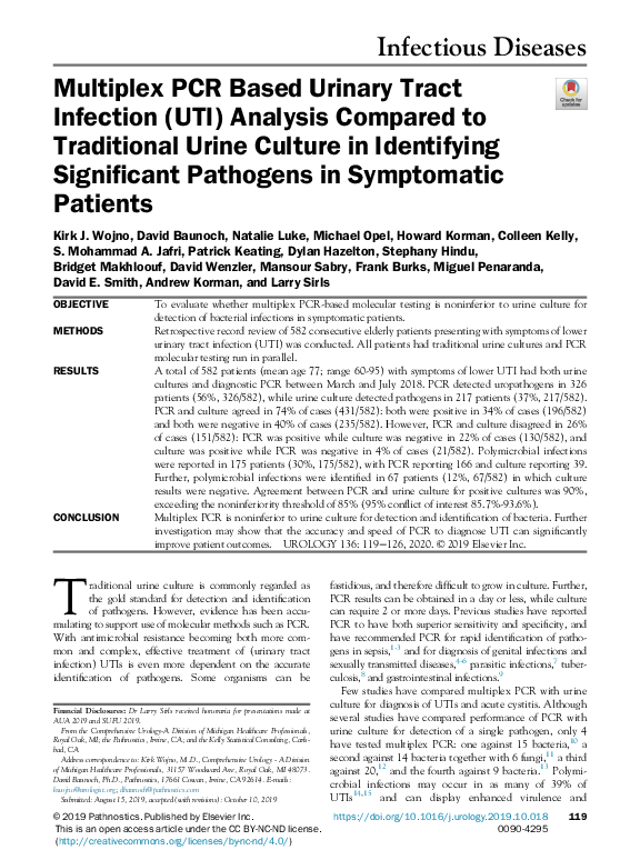 (PDF) Multiplex PCR Based Urinary Tract Infection (Uti) Analysis ...
