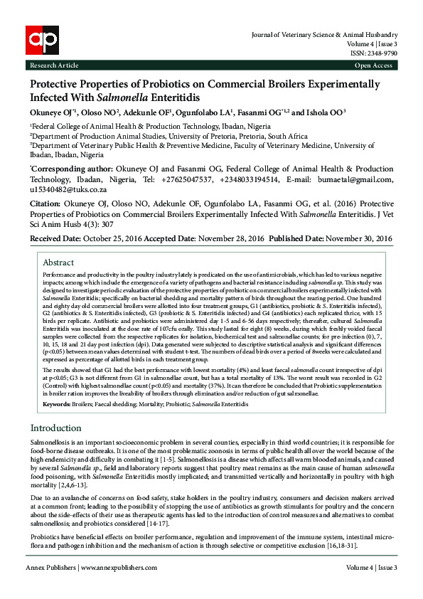 (PDF) Protective Properties of Probiotics on Commercial Broilers ...