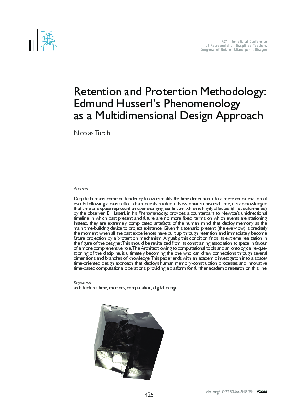 (PDF) Retention and Protention Methodology: Edmund Husserl's ...