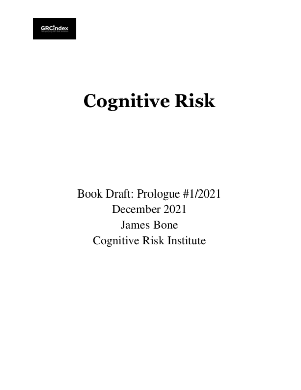 (PDF) Cognitive Risk | James Bone - Academia.edu