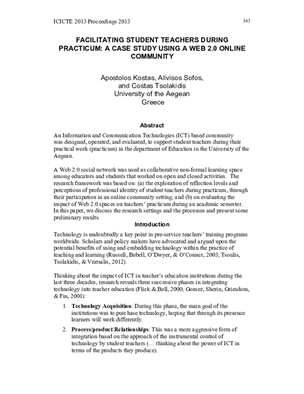(PDF) Facilitating Student Teachers During Practicum: A Case Study ...