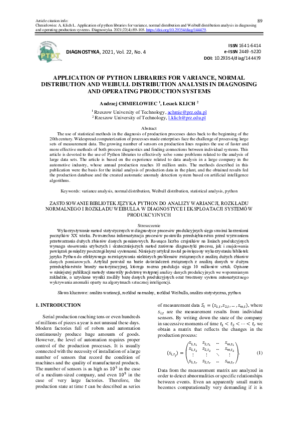 (PDF) Application of python libraries for variance, normal distribution and Weibull distribution ...