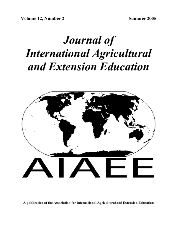 (PDF) Journal of International Agricultural and Extension Education