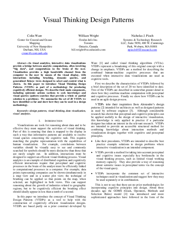 (PDF) Visual Thinking Design Patterns