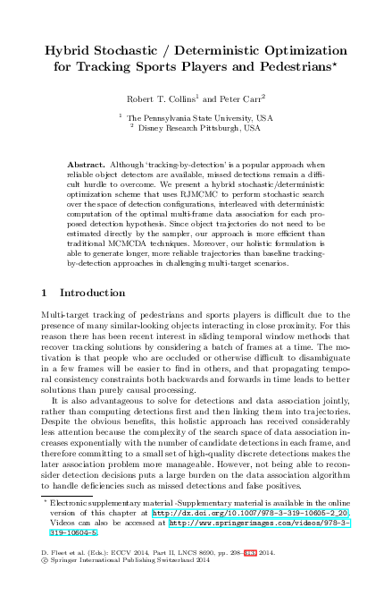 (PDF) Hybrid Stochastic / Deterministic Optimization for Tracking ...