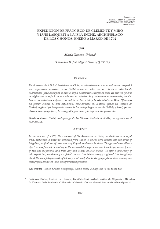 (PDF) EXPEDICIÓN DE FRANCISCO DE CLEMENTE Y MIRÓ Y LUIS LASQUETI A LA ...