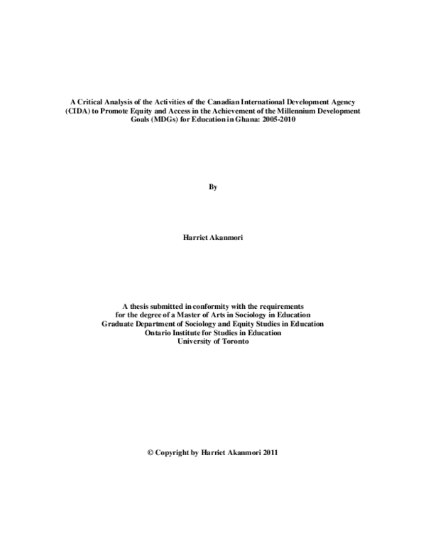 (PDF) A Critical Analysis of the Activities of the Canadian ...