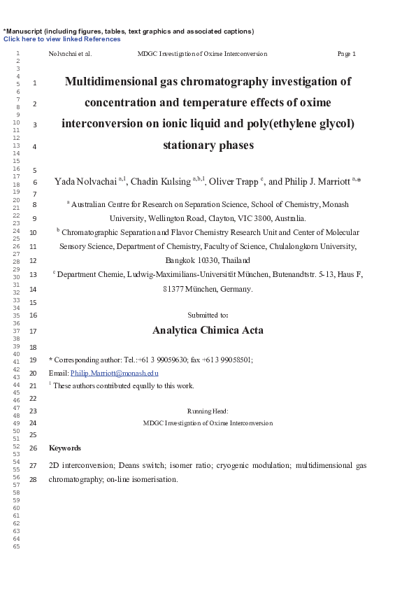 (PDF) Multidimensional gas chromatography investigation of concentration and temperature effects ...