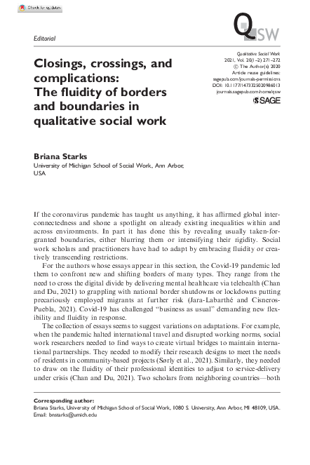 (PDF) Closings, crossings, and complications: The fluidity of borders ...