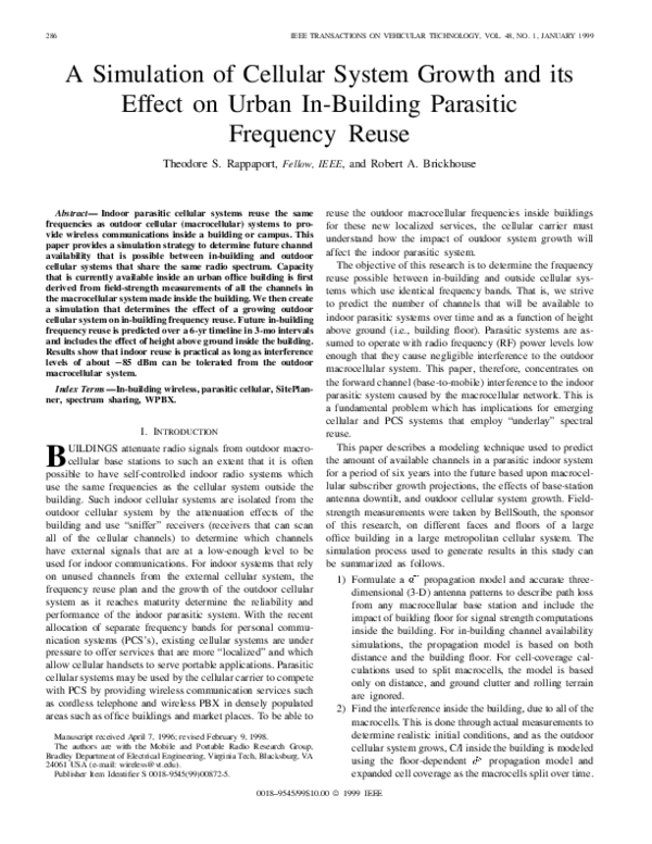 (PDF) A simulation of cellular system growth and its effect on urban in ...