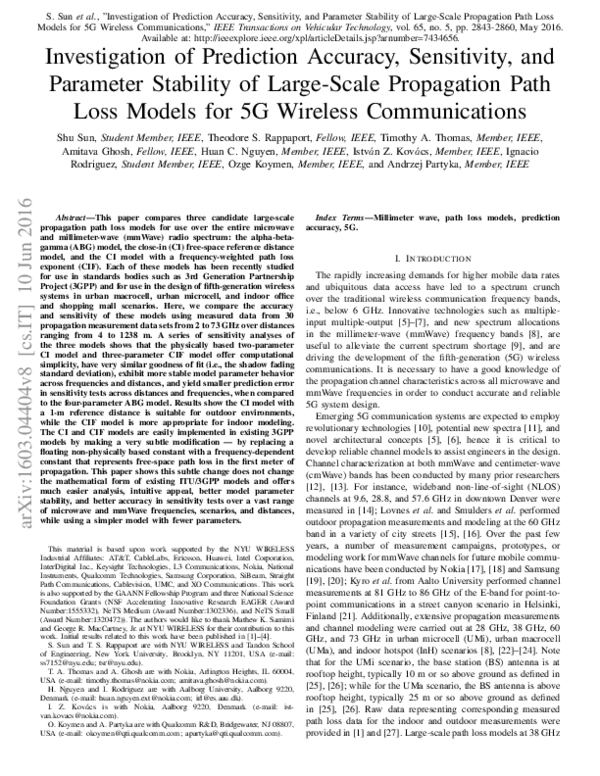 Pdf Investigation Of Prediction Accuracy Sensitivity And Parameter