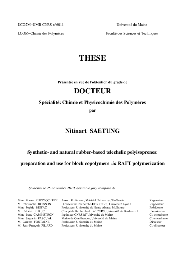 (PDF) Synthetic- and natural rubber-based telechelic polyisoprenes ...