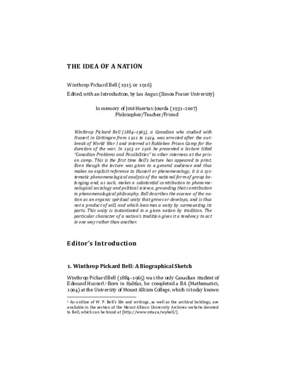 (PDF) The Idea of a Nation