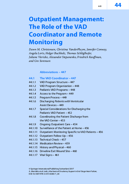 (PDF) Outpatient Management: The Role of the VAD Coordinator and Remote ...