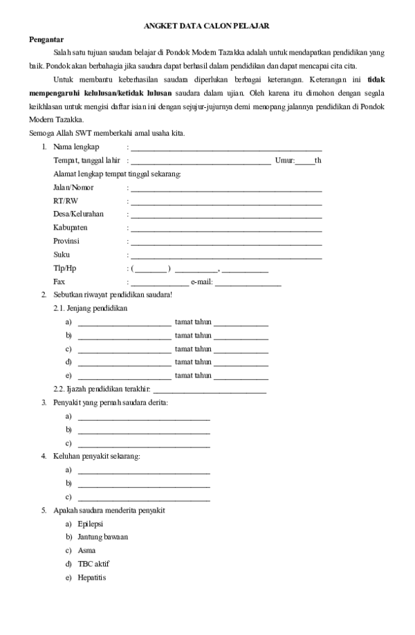 (PDF) Angket Data | Henry Nur Rahmad - Academia.edu