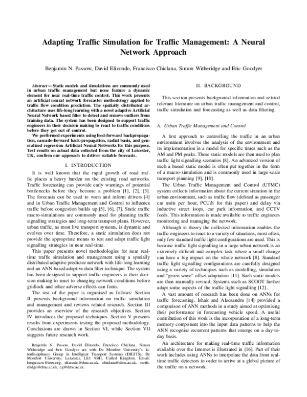 (PDF) Adapting traffic simulation for traffic management: A neural ...