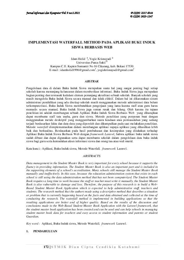 (PDF) Implementasi Waterfall Method Pada Aplikasi Buku Induk Siswa ...