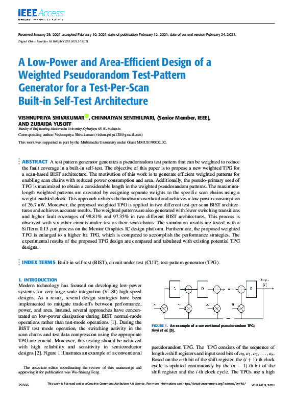 (PDF) A Low-Power and Area-Efficient Design of a Weighted Pseudorandom ...