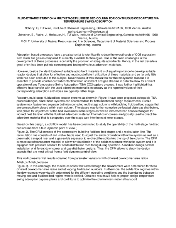(PDF) Fluid-dynamic study on a multistage fluidized bed column for ...