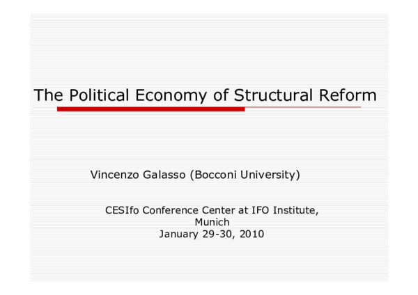 (PDF) The political economy of structural reform: Empirical evidence ...
