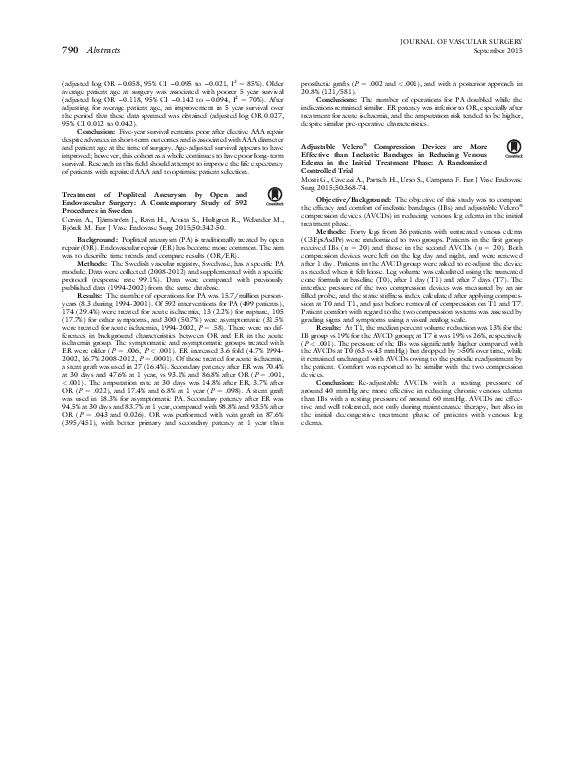 (PDF) Adjustable Velcro® Compression Devices are More Effective than ...