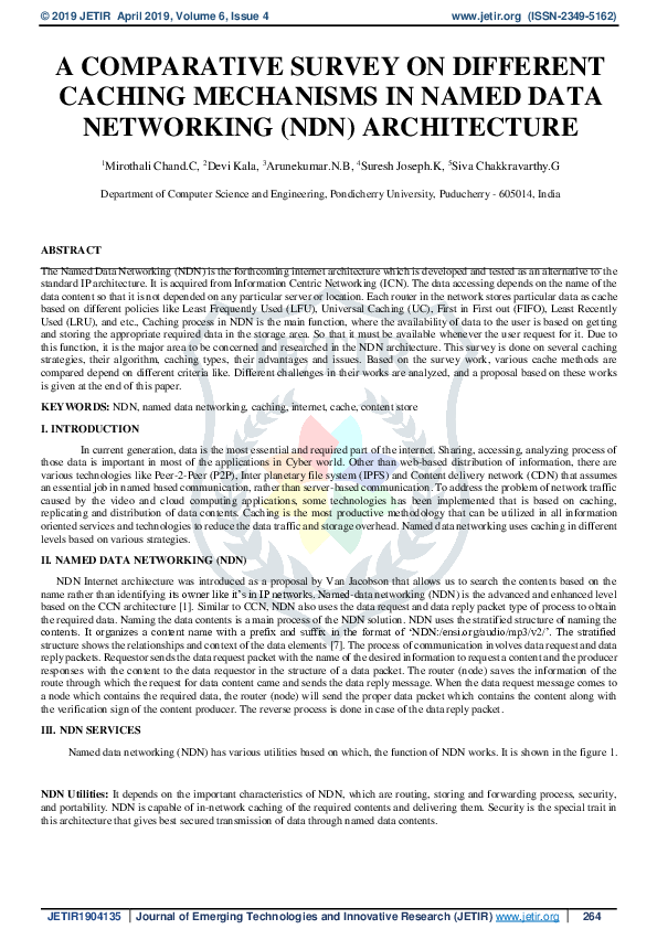 (PDF) A Comparative Survey on Different Caching Mechanisms in Named Data Networking (NDN ...