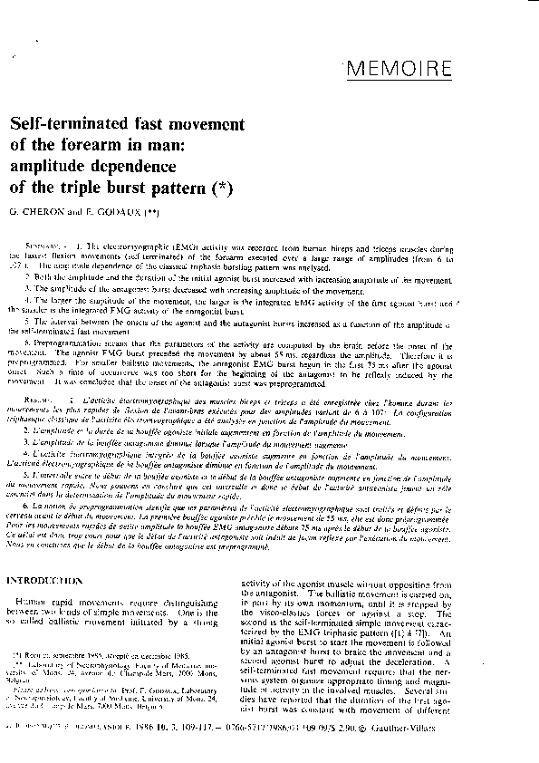 (PDF) Self-terminated fast movement of the forearm in man: amplitude dependence of the triple ...