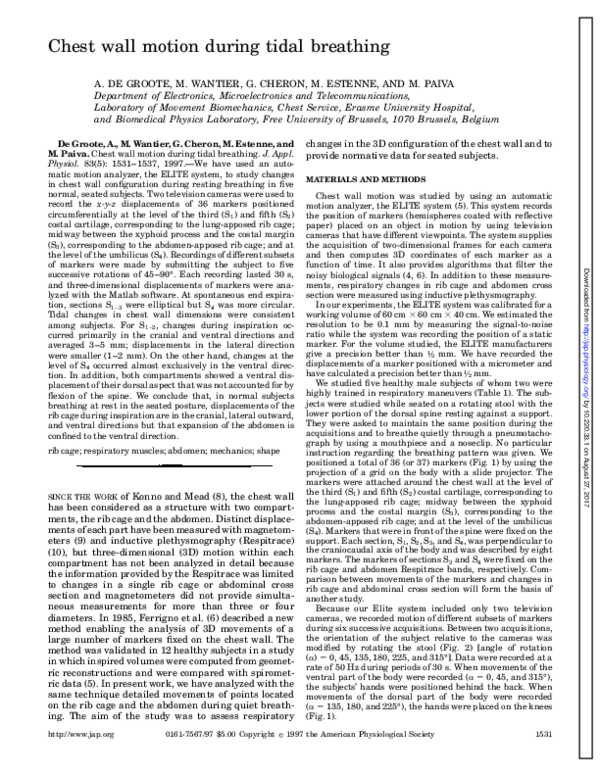 (PDF) Chest wall motion during tidal breathing