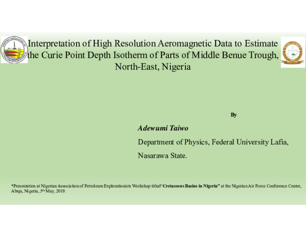 (PDF) Interpretation of High Resolution Aeromagnetic Data to Estimate ...