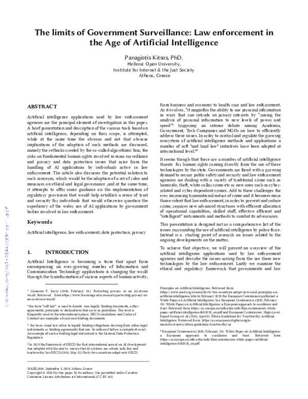 (PDF) The Limits of Government Surveillance: Law enforcement in the Age ...